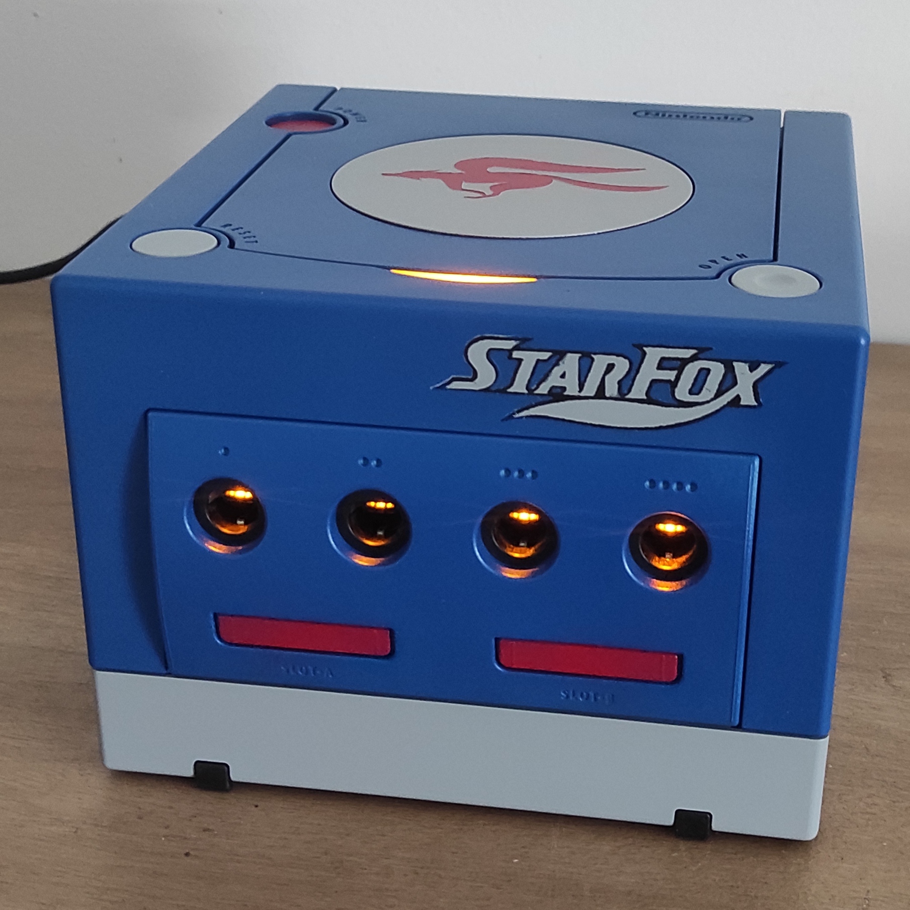 nintendo gamecube us mb custom themed starfox + matching wireless ...